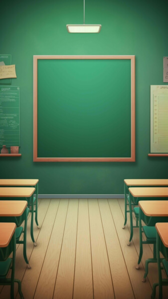 Download Empty Classroom with Green Chalkboard Backgrounds Online ...