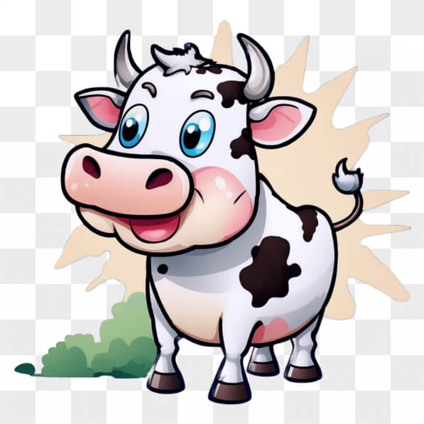 Download Happy Cartoon Cow Advertisement for Dairy Products Cartoons ...