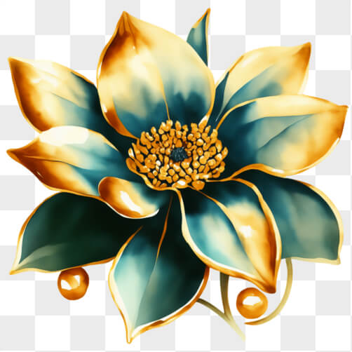 Gold Flower PNG - Download Free & Premium Transparent Gold Flower PNG ...