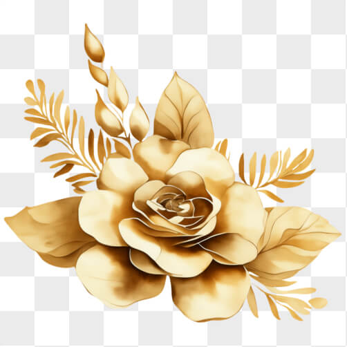 Gold Flower PNG - Download Free & Premium Transparent Gold Flower PNG ...