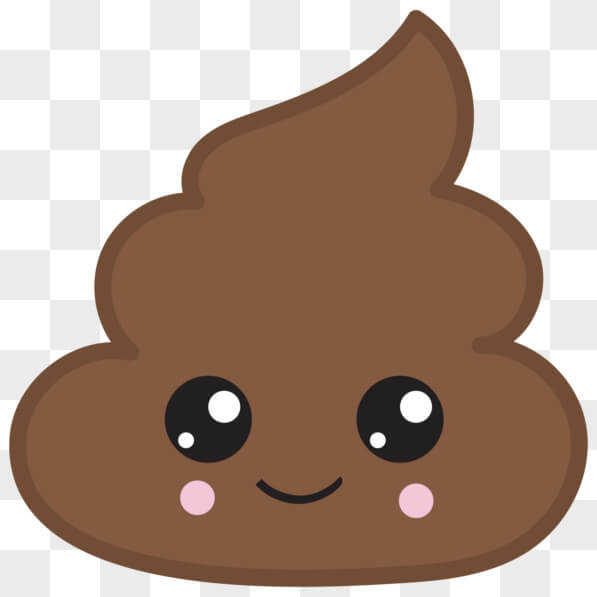 Download Smiling Poop Emoji with Closed Eyes PNGs Online - Creative Fabrica