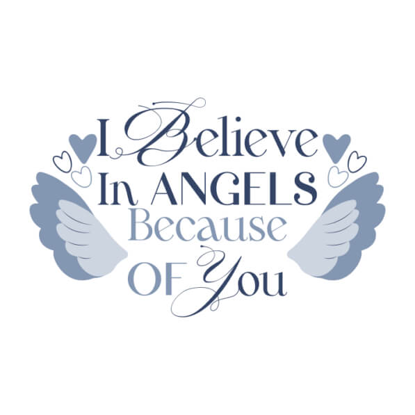 Download Believe in Angels Because of You Motivational Quote with Wings ...