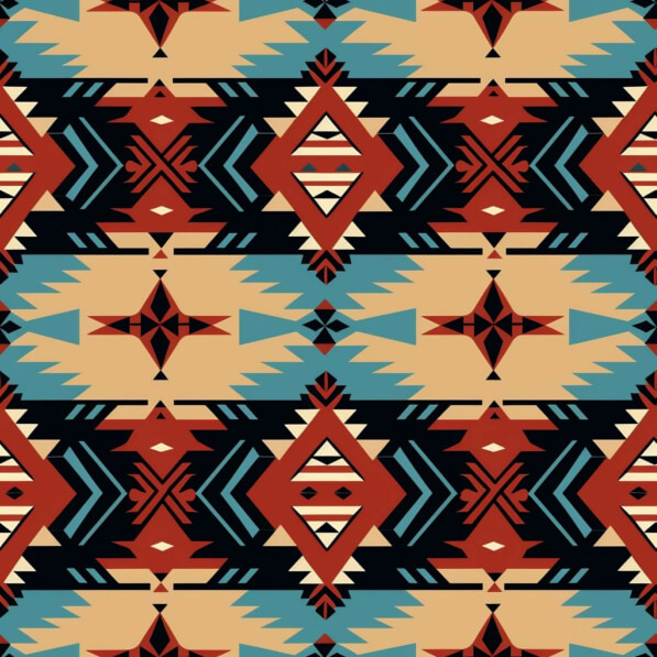 Download Native American Southwest Geometric Pattern in Red, Blue, and ...