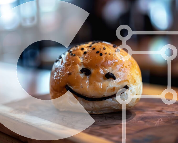 Delightful Smiley Face Bread Bun stock photo | Creative Fabrica