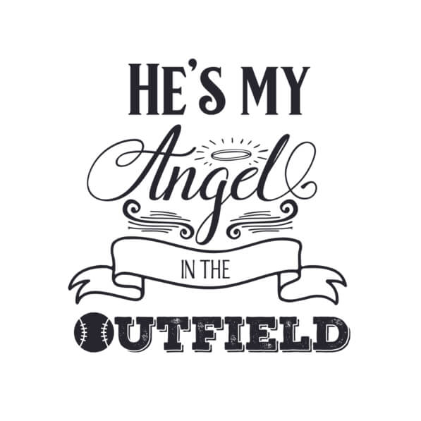 Download Baseball Card with 'He's My Angel In the Outfield' Phrase and ...