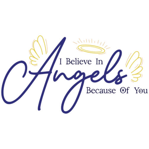 Download I Believe in Angels Because of You - Angel Wings Design Quotes ...