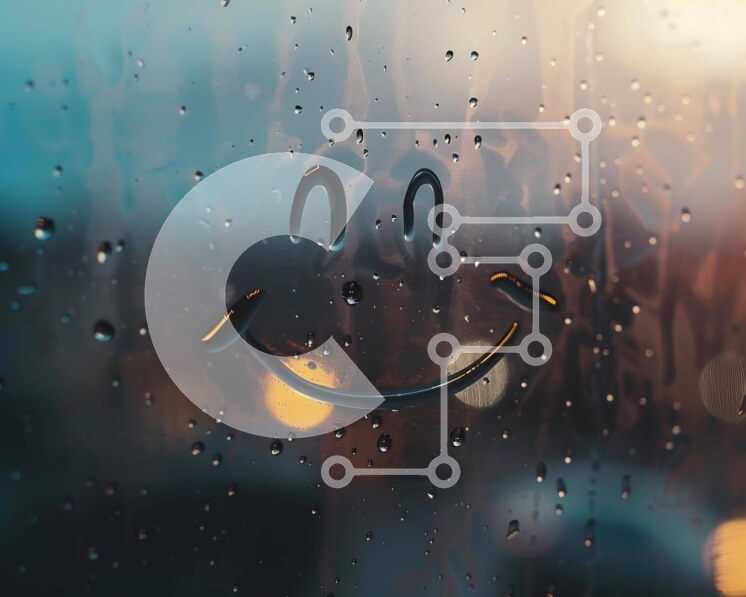 Download Smiley Face Advertisement on Rain-Stained Window Glass ...