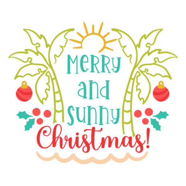Download Merry and Sunny Christmas Background with Palm Trees Quotes ...