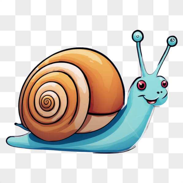 Download Happy Cartoon Snail on Black Background Cartoons Online ...