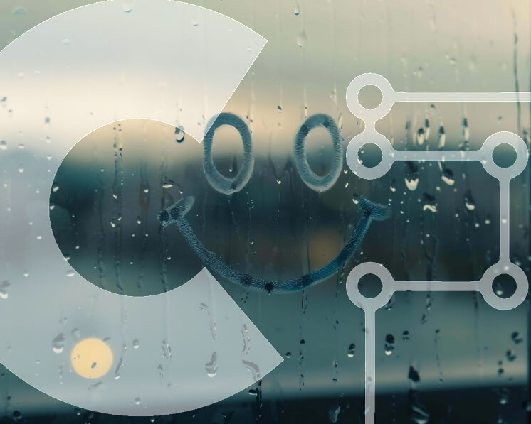 Enjoy the Rainy Weather with a Smiley Face on the Window stock photo ...