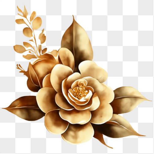 Gold Flower PNG - Download Free & Premium Transparent Gold Flower PNG ...