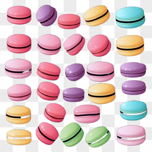 Download Vibrant Array of Macarons for Dessert Promotions Cartoons ...