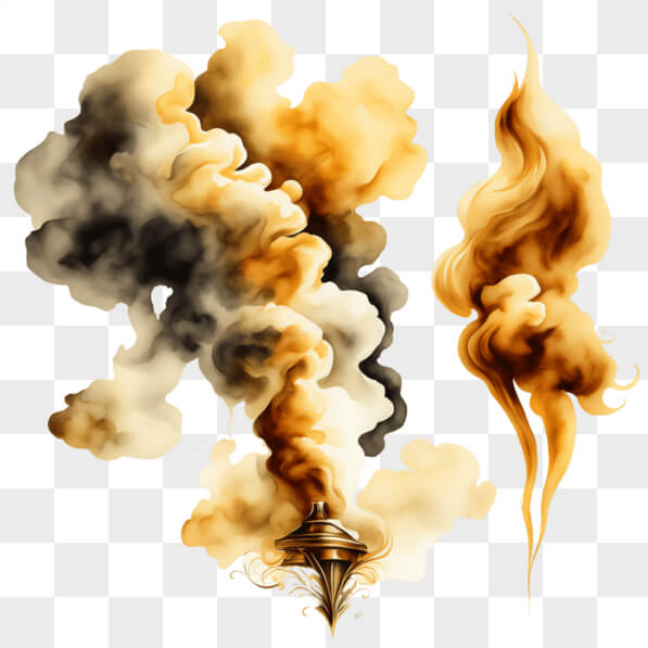 Download Colorful Smoke Art on Black Background PNGs Online - Creative ...