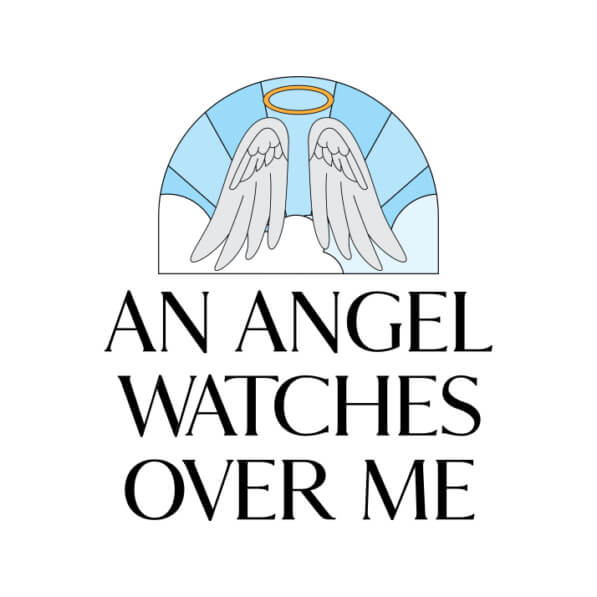 Download An Angel Watches Over Me on White Background Quotes Online ...