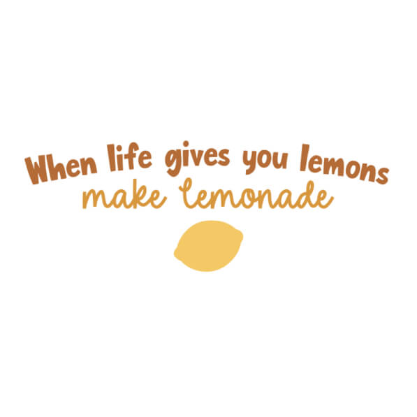 Download Lemon with inspiring quote Quotes Online - Creative Fabrica