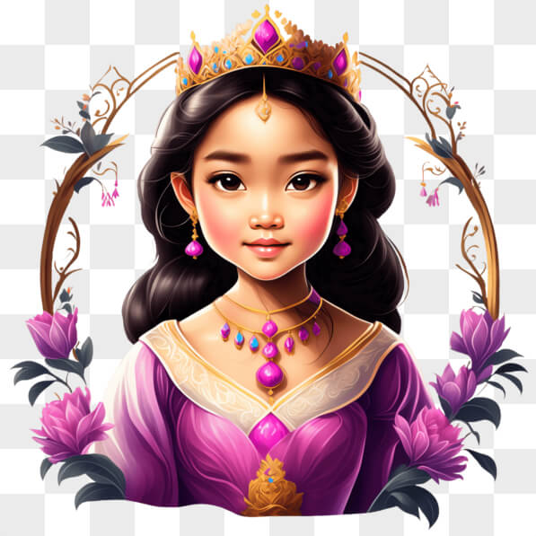 Download Young Asian Princess in Traditional Attire PNGs Online ...