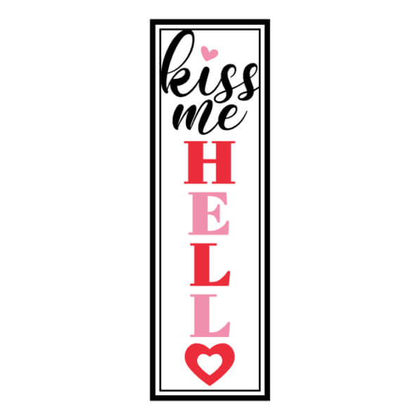 Download Bookmark with Kiss Me Hello Design Quotes Online - Creative ...