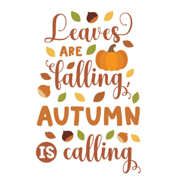 Download Autumn Is Calling Poster with Leaves and Pumpkins Quotes ...