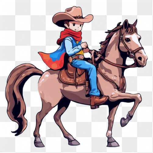 Cowboy On Horse Cartoon Images - Free Download on Creative Fabrica