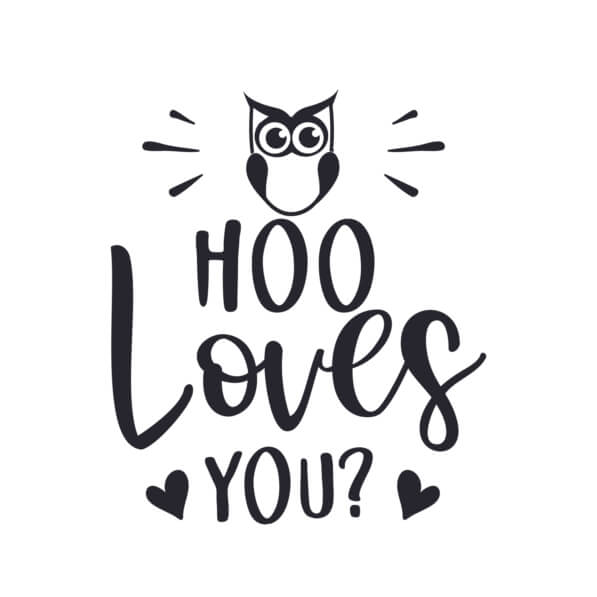 Download Adorable Owl with 'Hoo Loves You' Text Quotes Online ...
