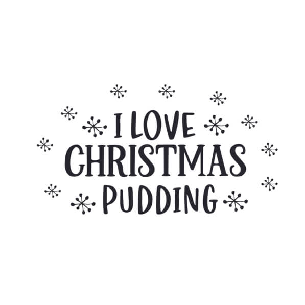 Download Christmas Pudding Love Design with Snowflakes Quotes Online ...