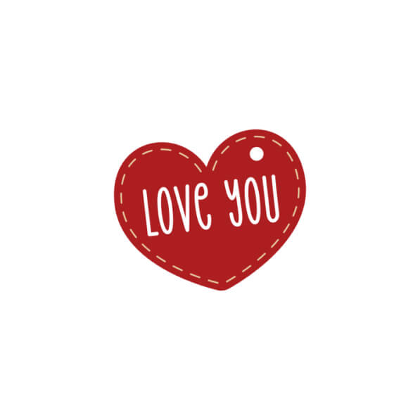 Download Red Heart-Shaped Love Tag Quotes Online - Creative Fabrica