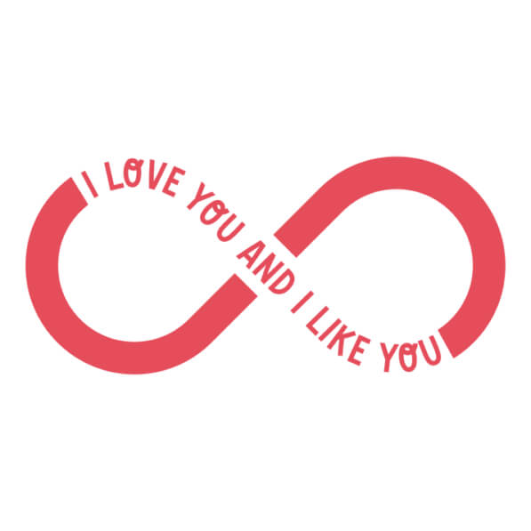 Download Red Infinity Love Symbol with 'I Love You and I Like You ...