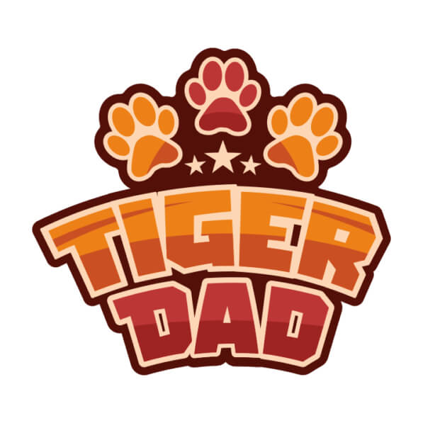 Download Tiger Dad Logo with Dog Paw Prints Quotes Online - Creative ...