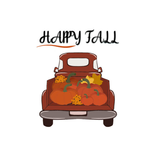 Download Happy Fall Pickup Truck with Pumpkins Quotes Online - Creative ...