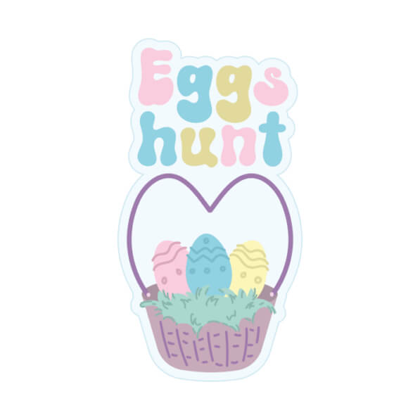 Download Easter Egg Hunt Sticker for Kids Quotes Online - Creative Fabrica