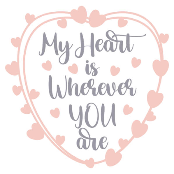 Download Heart-shaped Frame with Romantic Phrases Quotes Online ...