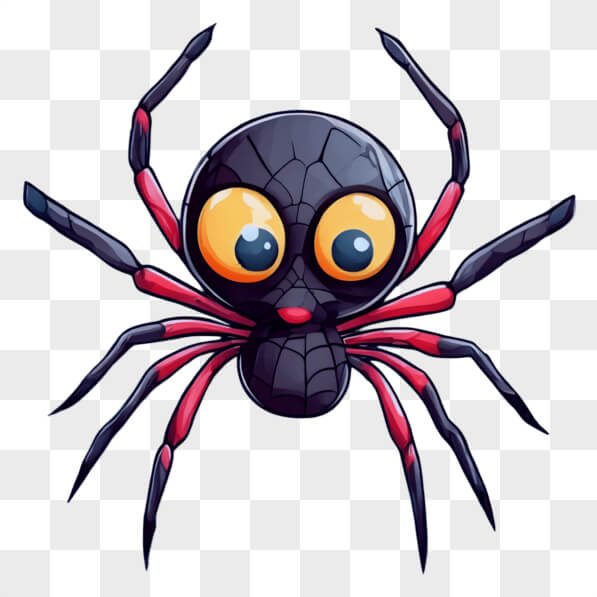 Download Cute Cartoon Spider with Big Yellow Eyes Cartoons Online ...
