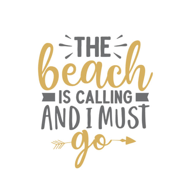 Download The Beach is Calling and I Must Go Sign with Arrow Quotes ...