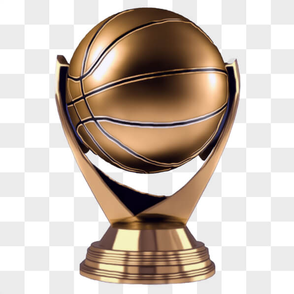 Download Gold Basketball Trophy on Black Background PNGs Online ...
