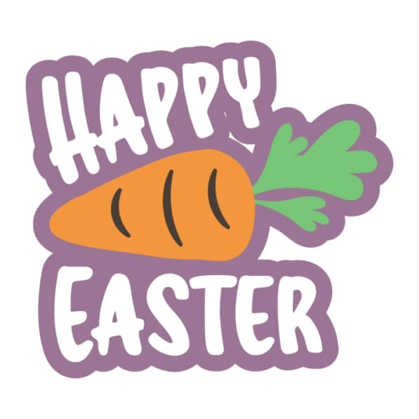 Download Happy Easter Carrot Sticker Quotes Online - Creative Fabrica