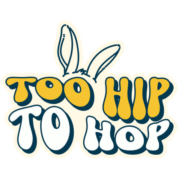 Download Bunny Logo with 'Too Hip to Hop' Text Quotes Online - Creative ...