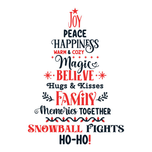 Download Christmas Tree with Words of Joy and Happiness Quotes Online ...