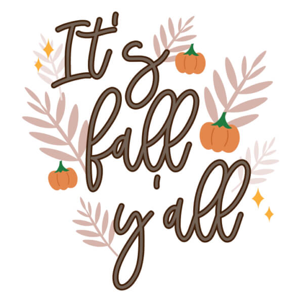 Download Autumn Handwritten Text 'It's Fall Y'all' with Pumpkins and ...