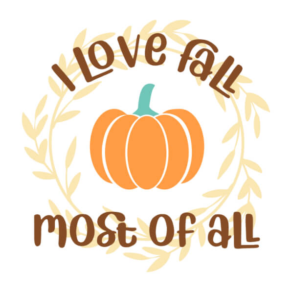 Download Autumn Pumpkin with 'I Love Fall Most of All' Text Quotes ...