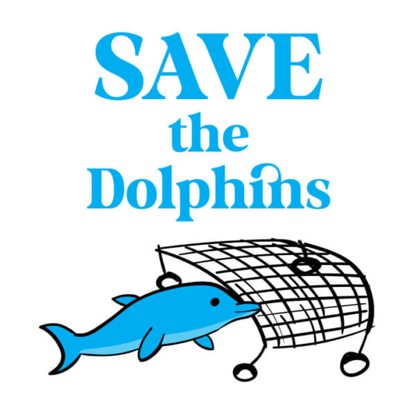 Download Save the Dolphins - Blue Poster with Whales Swimming Quotes ...