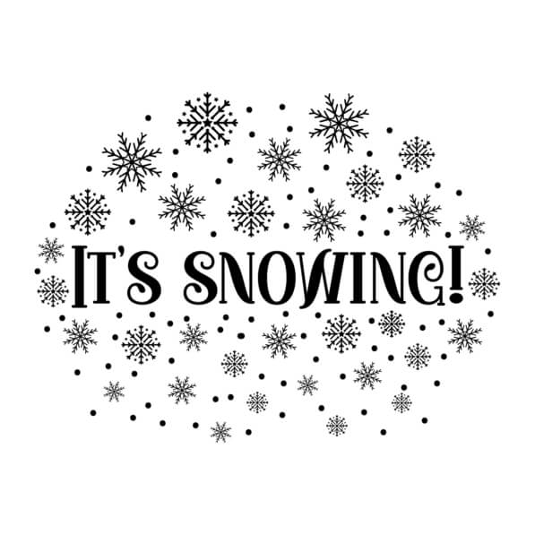 Download Snowflake with 'It's Snowing' Text Quotes Online - Creative ...