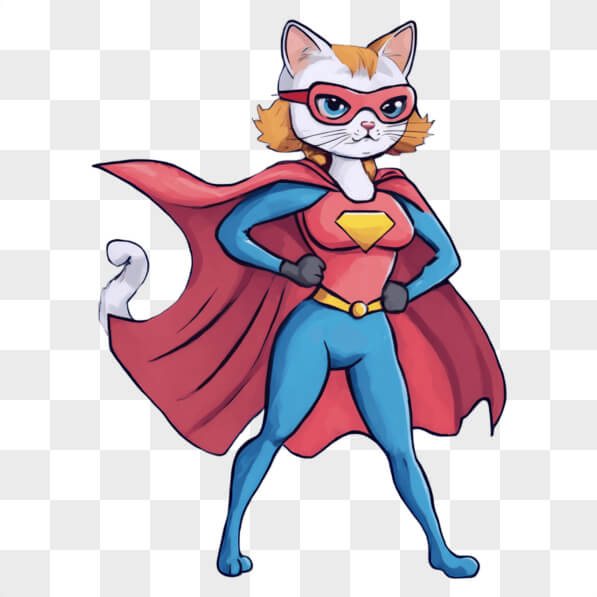 Download Superwoman Cartoon Cat Image for Comic Book Promotion Cartoons ...