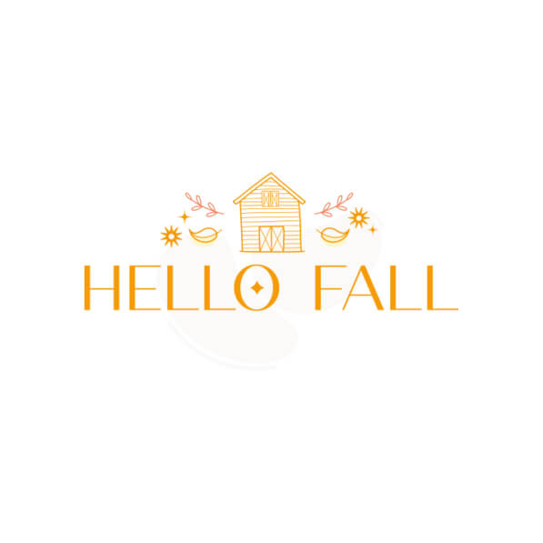Download Hello Fall Logo with Orange House and Birds Quotes Online ...