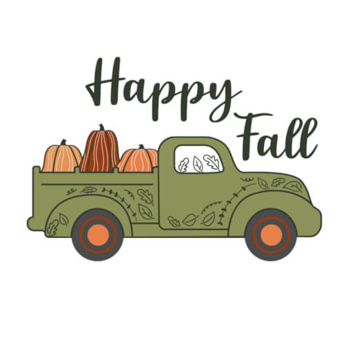 Download Happy Fall Pickup Truck with Pumpkins Quotes Online - Creative ...