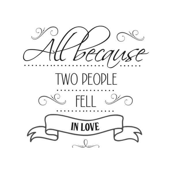 Download Handwritten Love Quote: All because two people fell in love ...