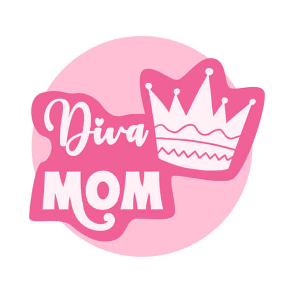 Download Diva Mom Pink Circle with Crowns and Text Quotes Online ...