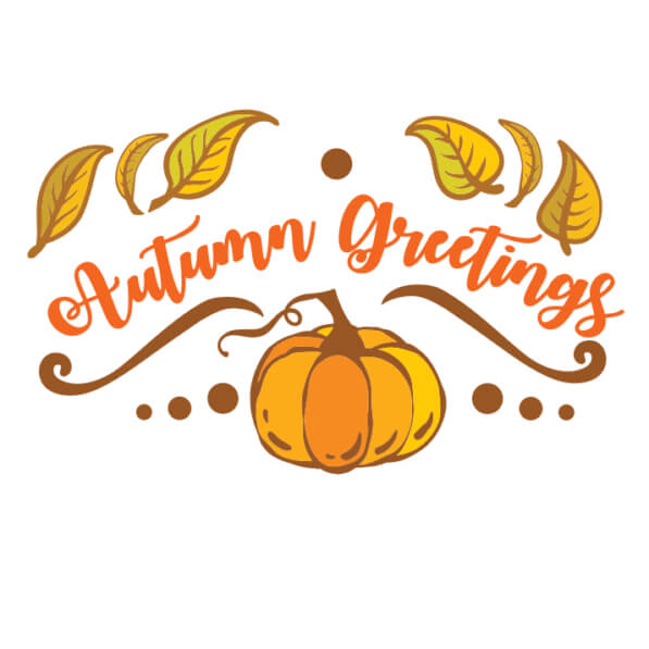 Download Autumn Greetings Pumpkin with Happy Autumn Message Quotes ...