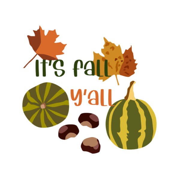 Download It's Fall Yall - Fall-themed Illustration with Pumpkins ...