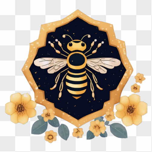 Download Cartoon Bee with Glasses and Flowers at Microscope Cartoons ...