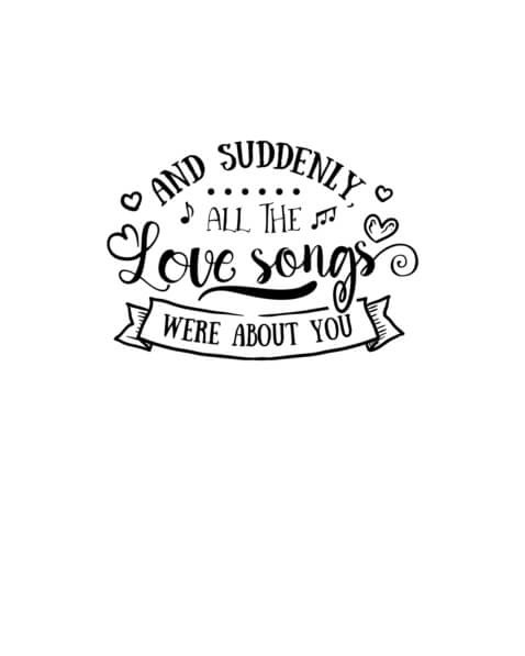 Download Black and White Love Song Quote Wall Art Quotes Online ...